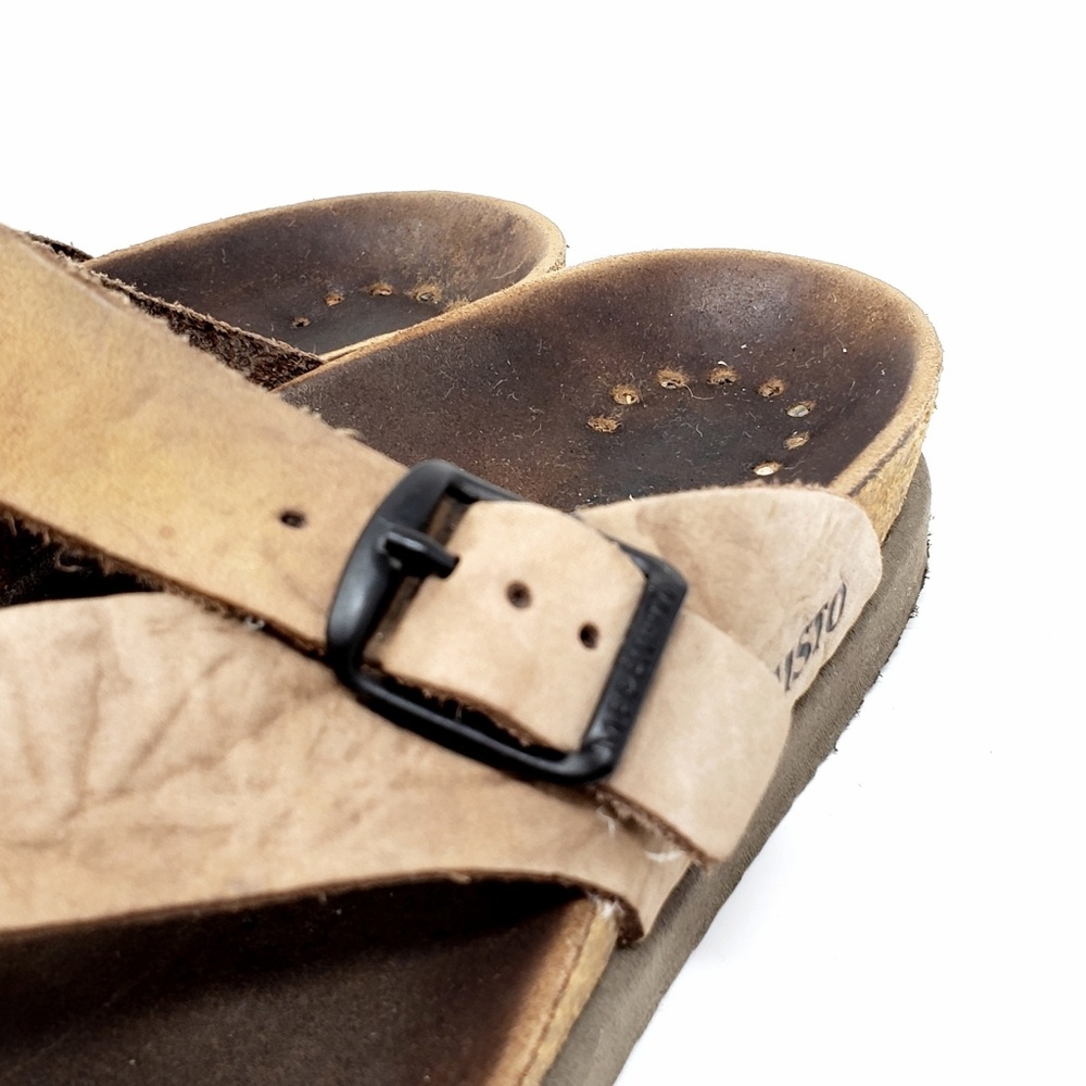 Mephisto Leather Thong Sandals - Gem